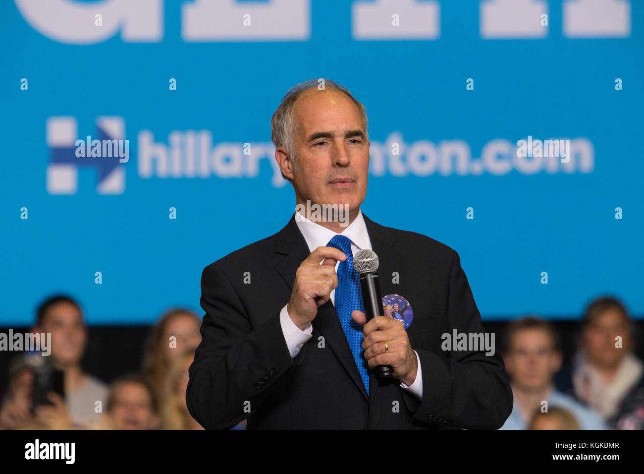 Harrisburg, PA, USA - October 4, 2016: PA Senator Democrat Bob Casey ...