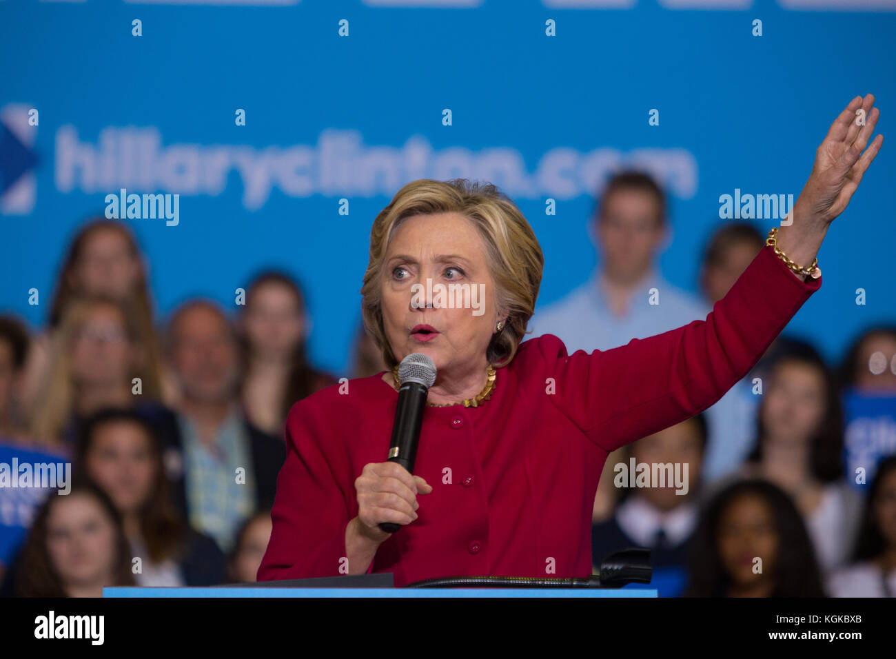 Harrisburg, PA, USA - October 4, 2016: Presidential candidate Hillary ...