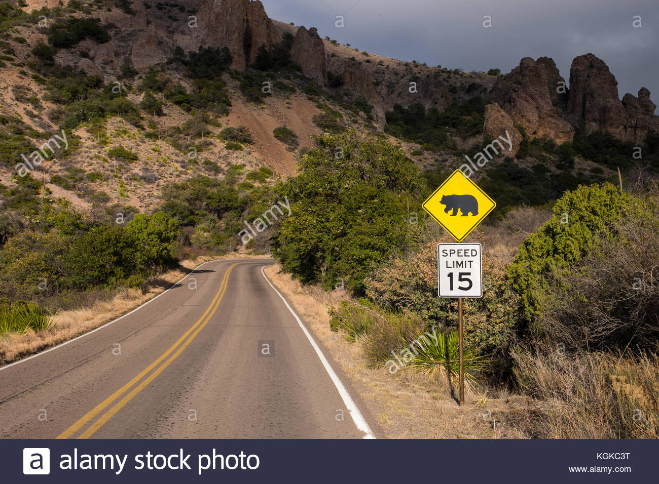 Bear Crossing Road Sign Stock Photos & Bear Crossing Road Sign Stock ...