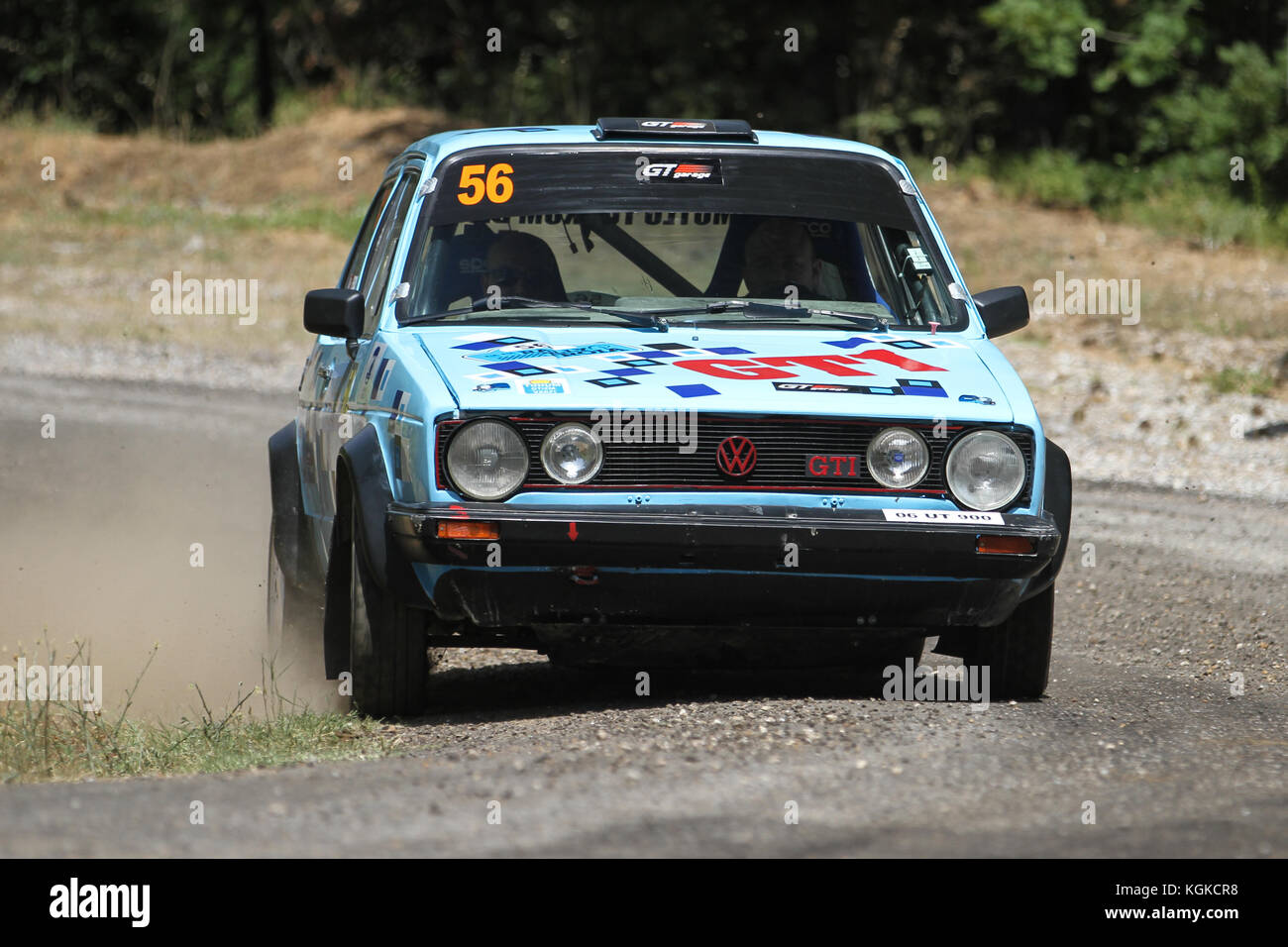 CANAKKALE, TURKEY - JULY 01, 2017: Nuvit Karakasli drives VW Golf GTI ...