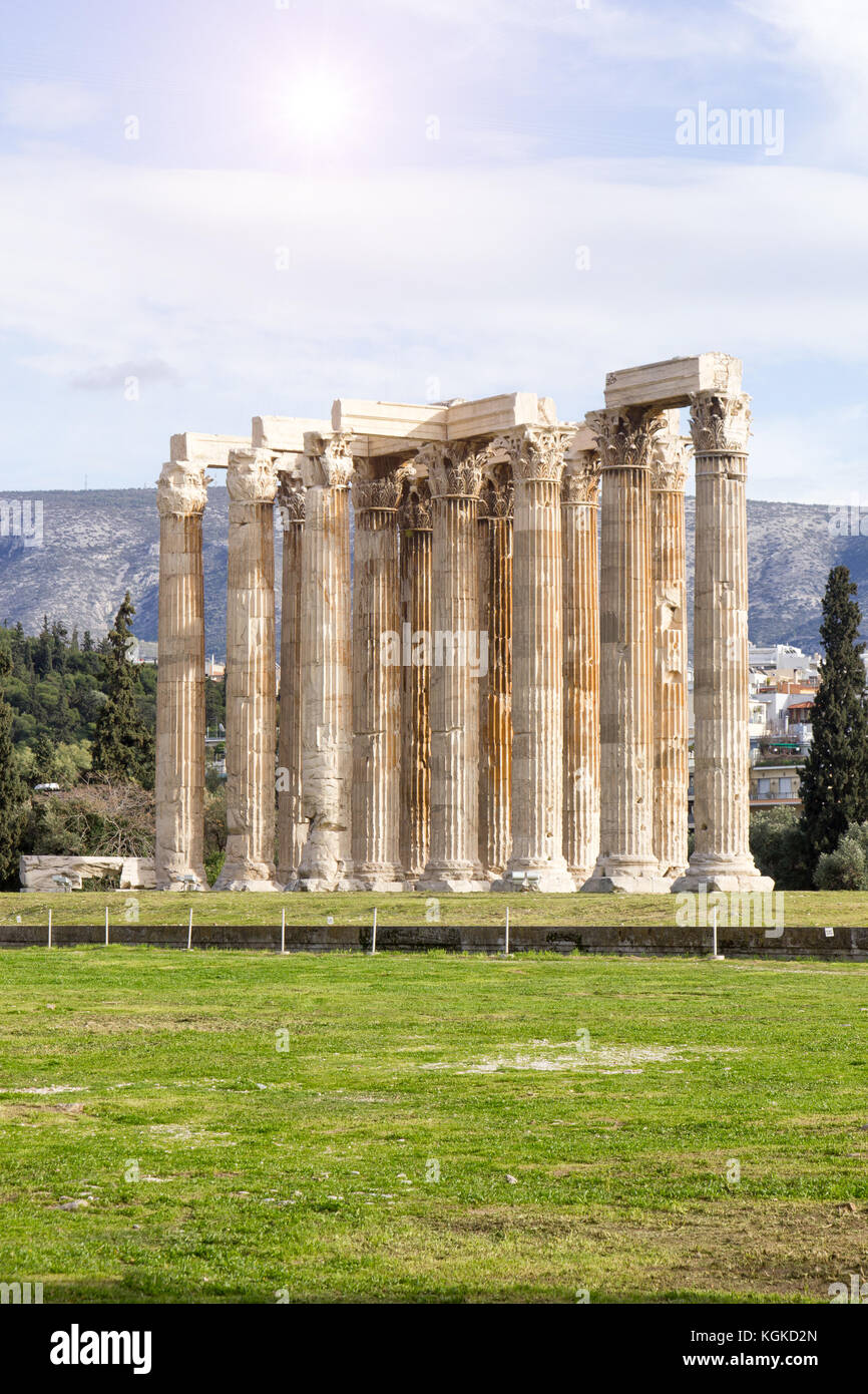 ruins of an ancient greek temple in Athens Stock Photo - Alamy