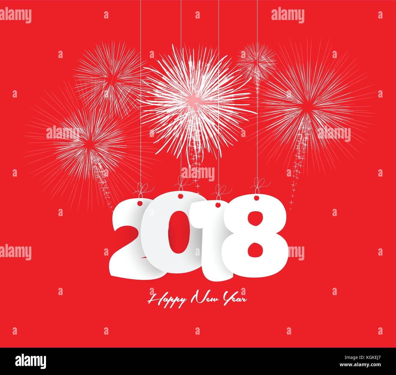 Happy new year 2018 firework Stock Vector Image & Art - Alamy