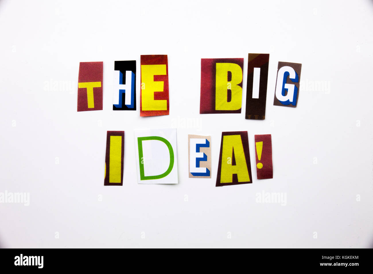 A word writing text showing concept of The Big Idea question made of ...