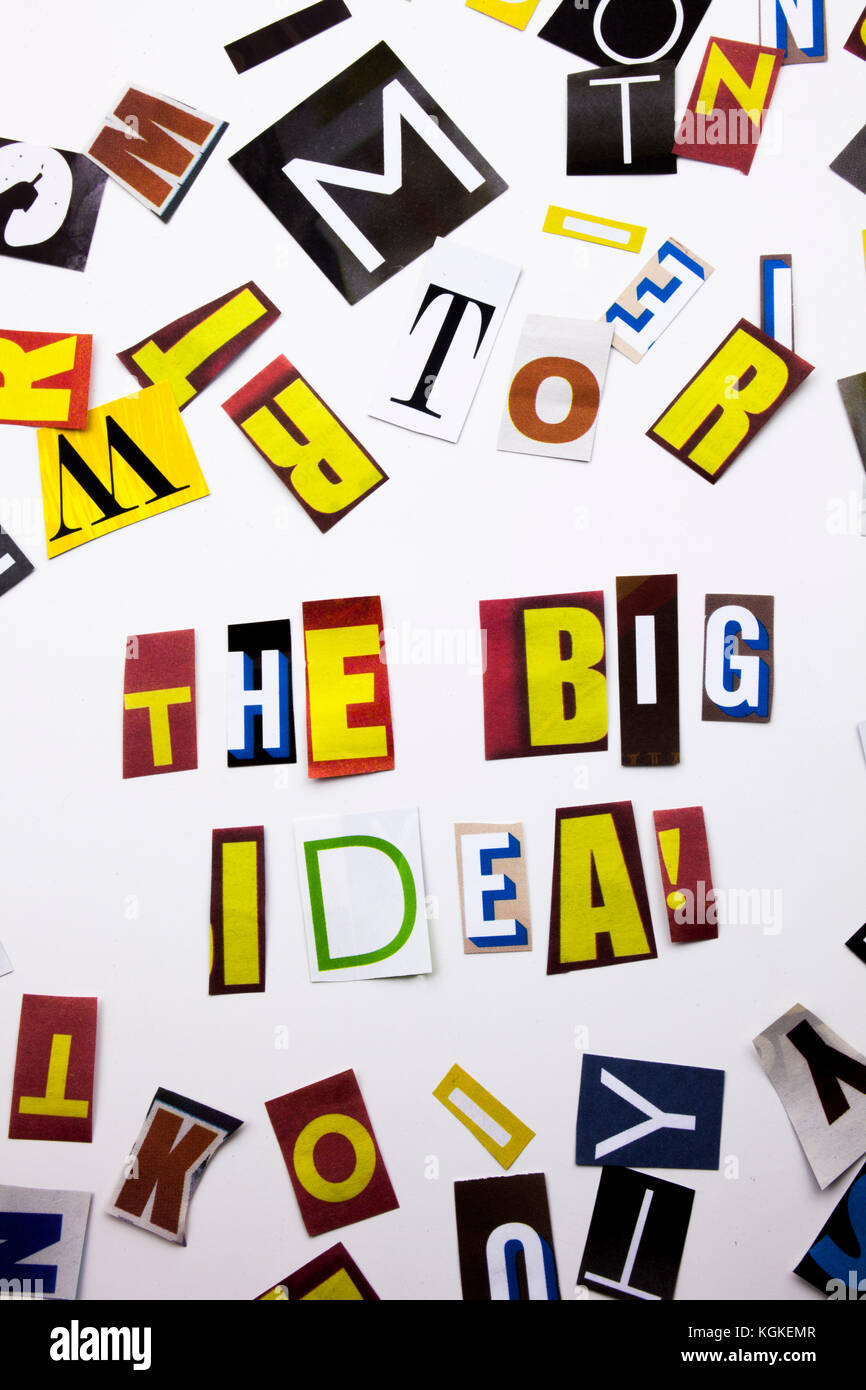 A Word Writing Text Showing Concept Of The Big Idea Question Made Of