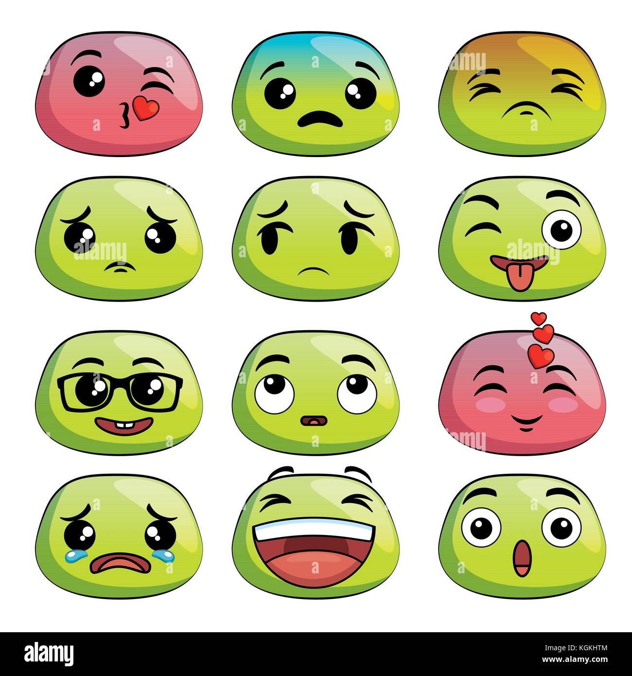 cute emoji cartoon vector illustration graphic design Stock Vector ...