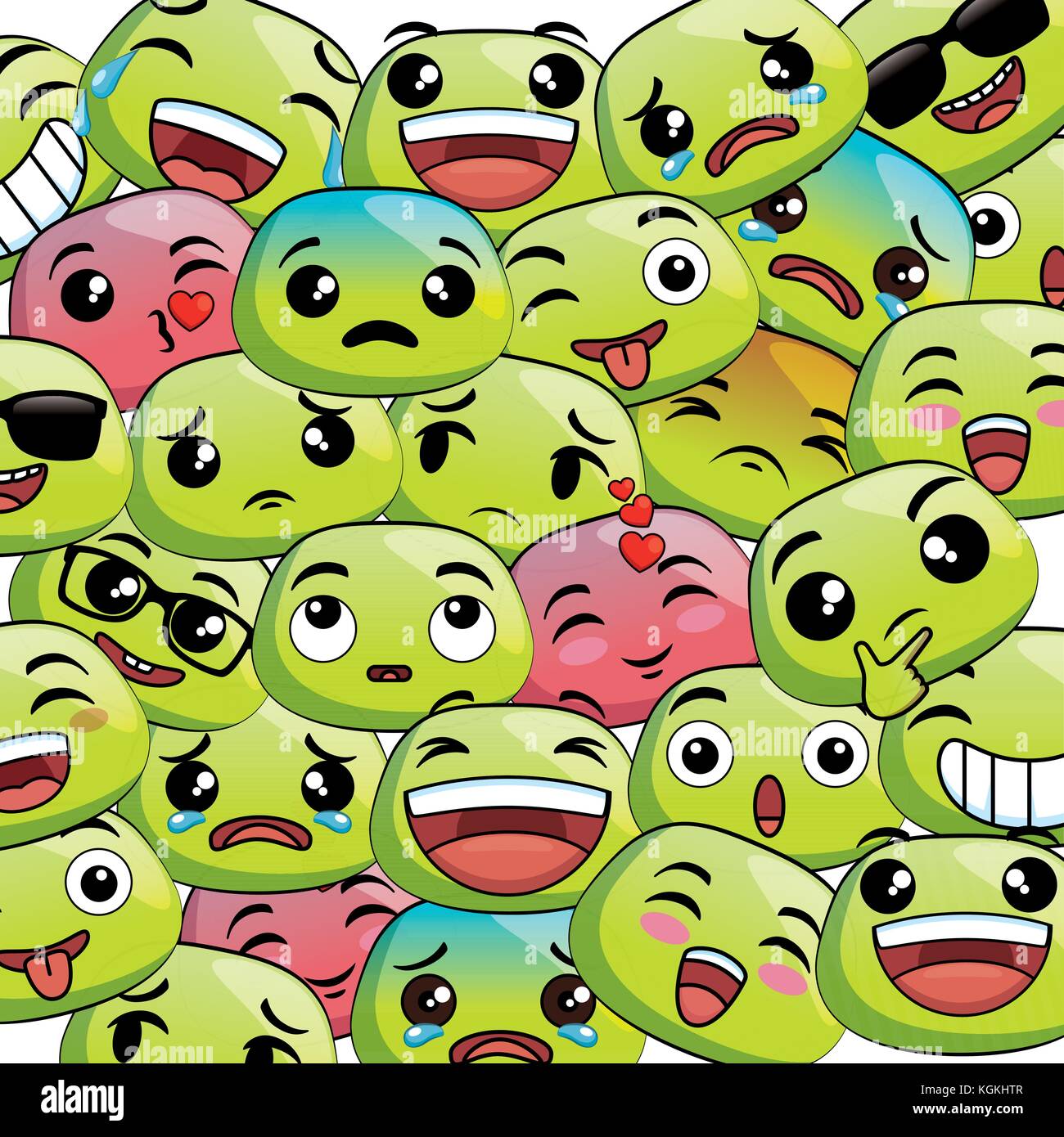 cute emoji cartoon vector illustration graphic design Stock Vector ...