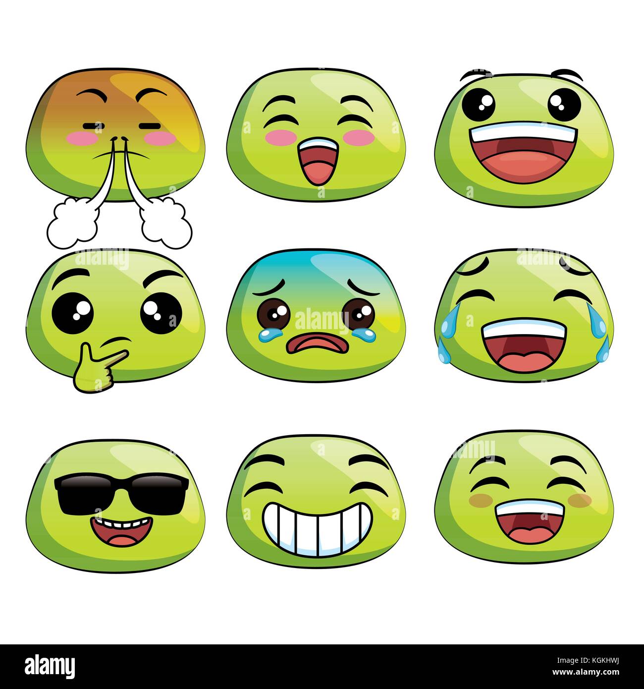 cute emoji cartoon vector illustration graphic design Stock Vector ...