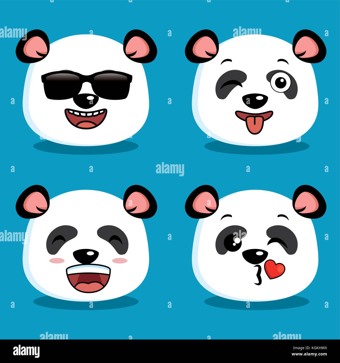 cute panda animal cartoon vector illustration graphic design Stock ...