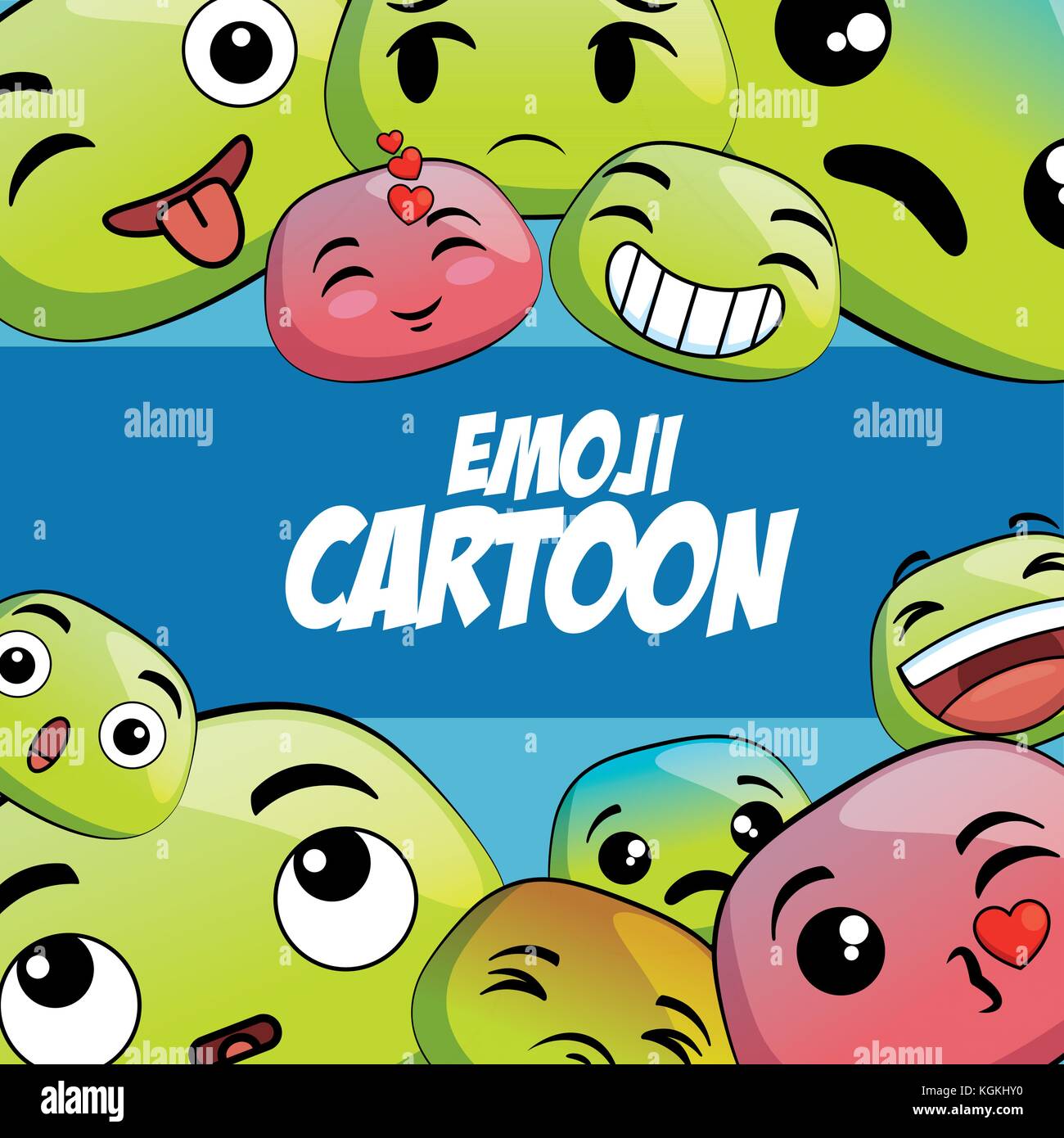 cute emoji cartoon vector illustration graphic design Stock Vector ...