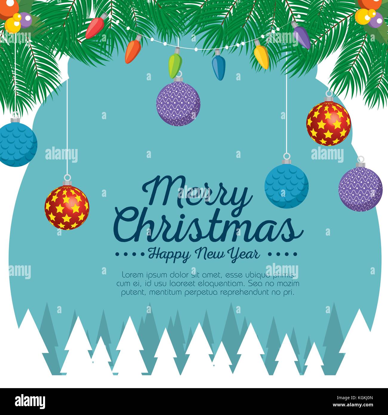 merry christmas background vector illustration graphic design Stock ...