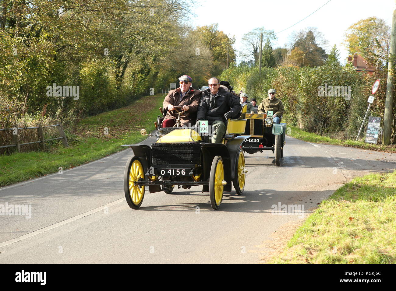 Quintin Wilson drives a O4156 Wolseley from the British Motor Museum on ...