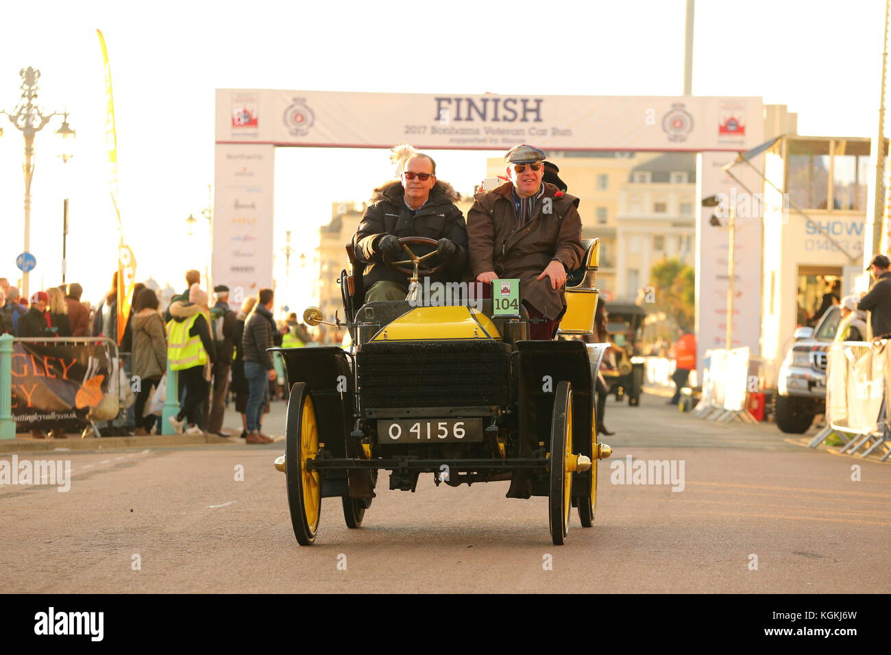 Quintin Wilson drives a O4156 Wolseley from the British Motor Museum on ...