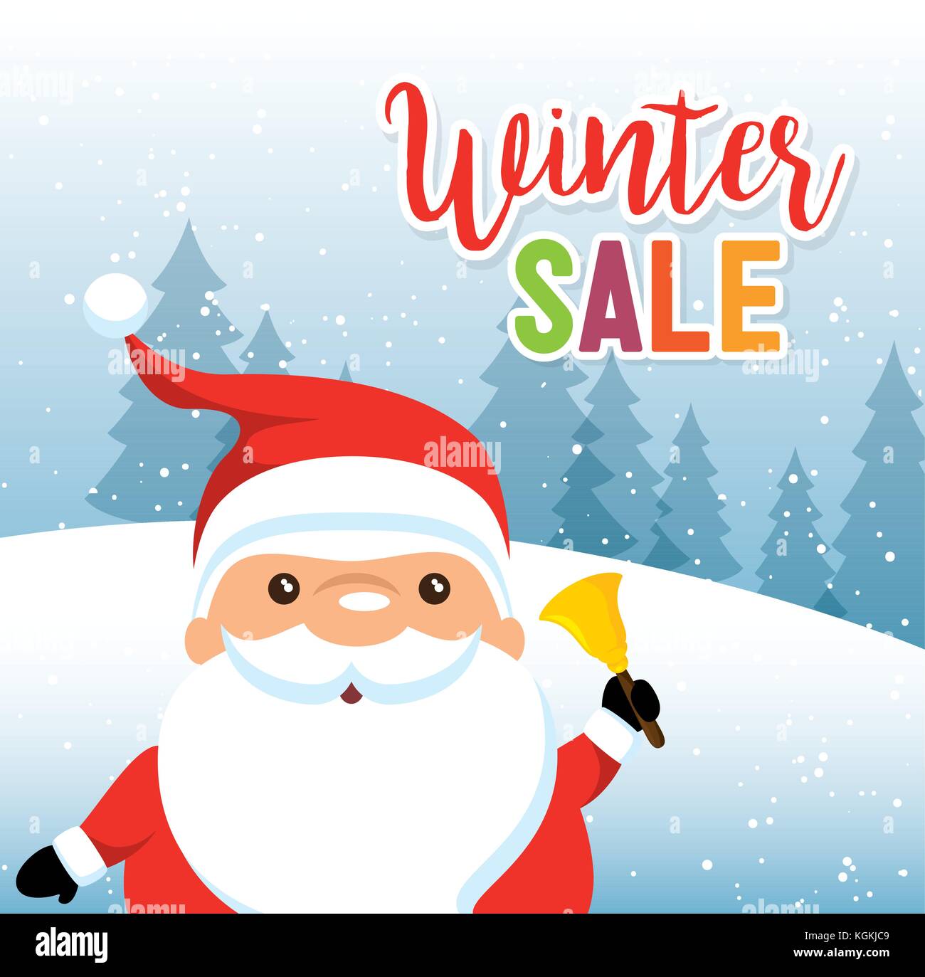 christmas big winter sale vector illustration graphic design Stock ...