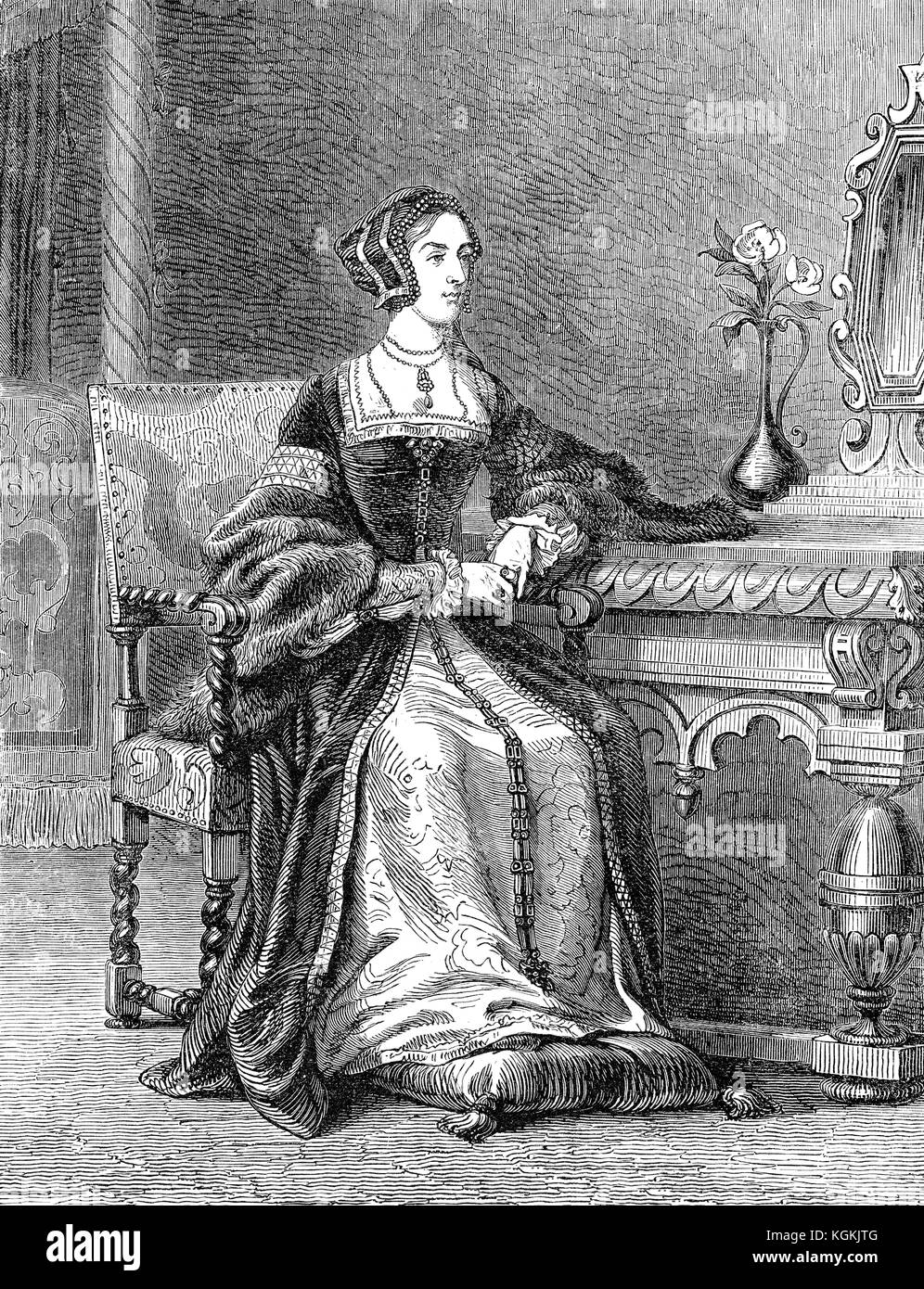 Anne Boleyn, 1501-1536, Queen of England from 1533 to 1536 as the ...