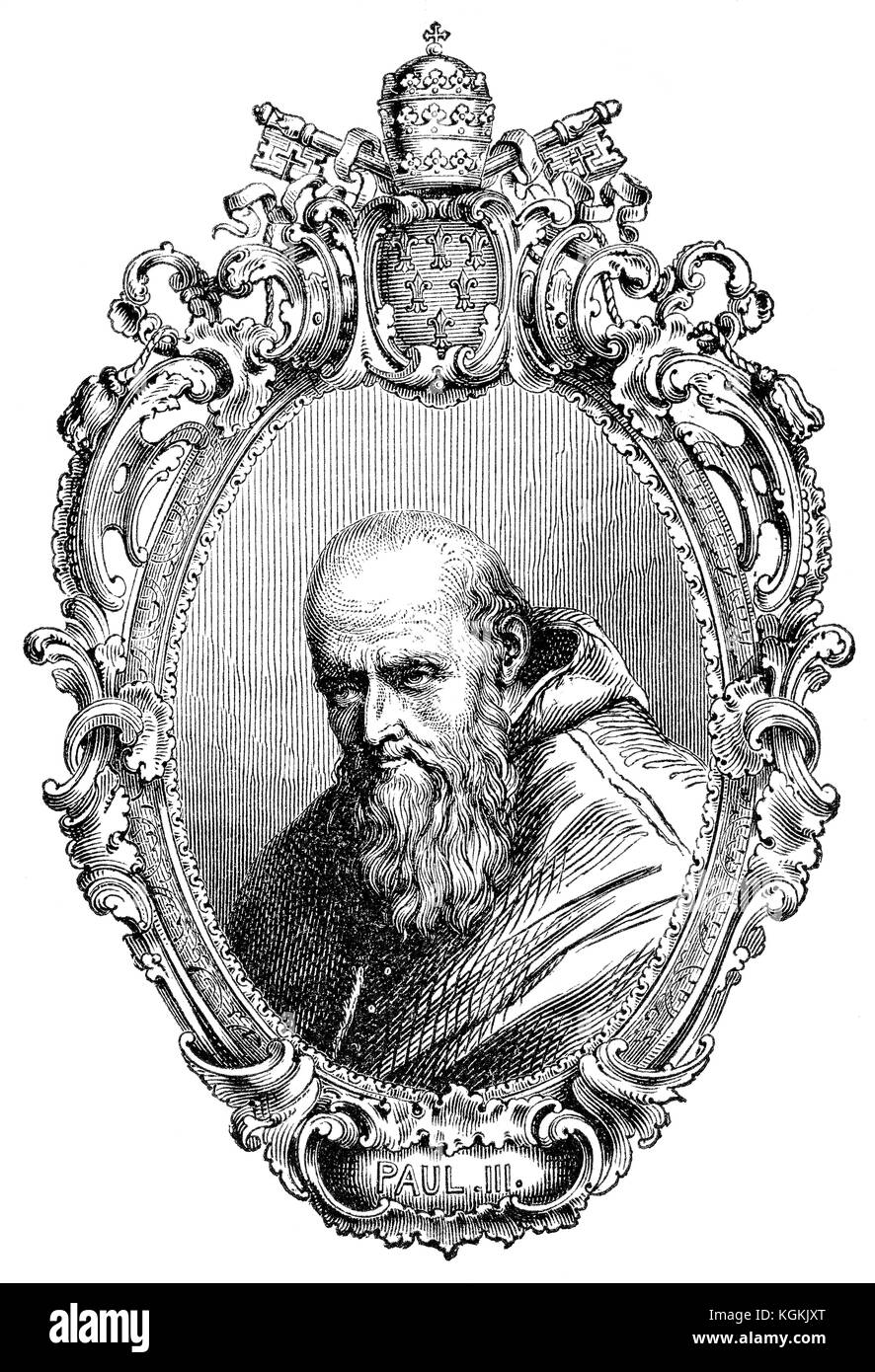 Paul III or Alessandro Farnese, 1468 - 1549, Pope of the Roman Catholic ...