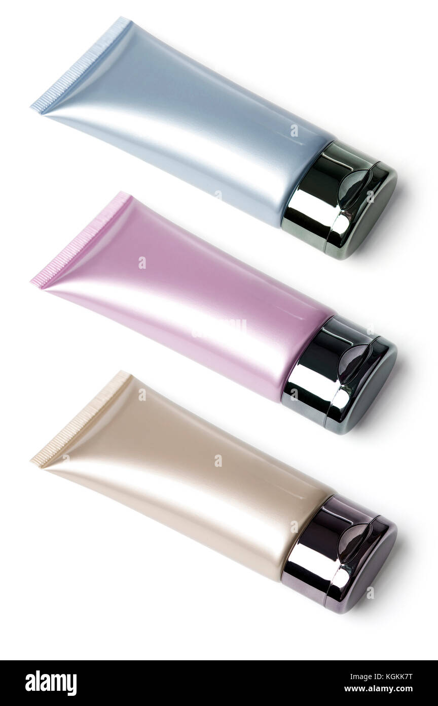 Tube Of Cream or Gel plastic product isolated on white, clipping path ...