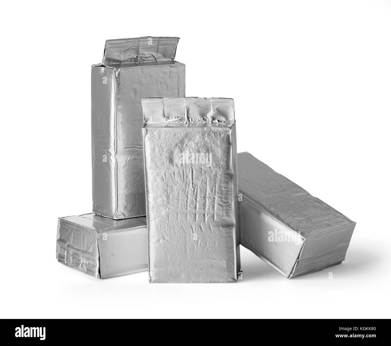 aluminum bag package on white background. with clipping path Stock ...