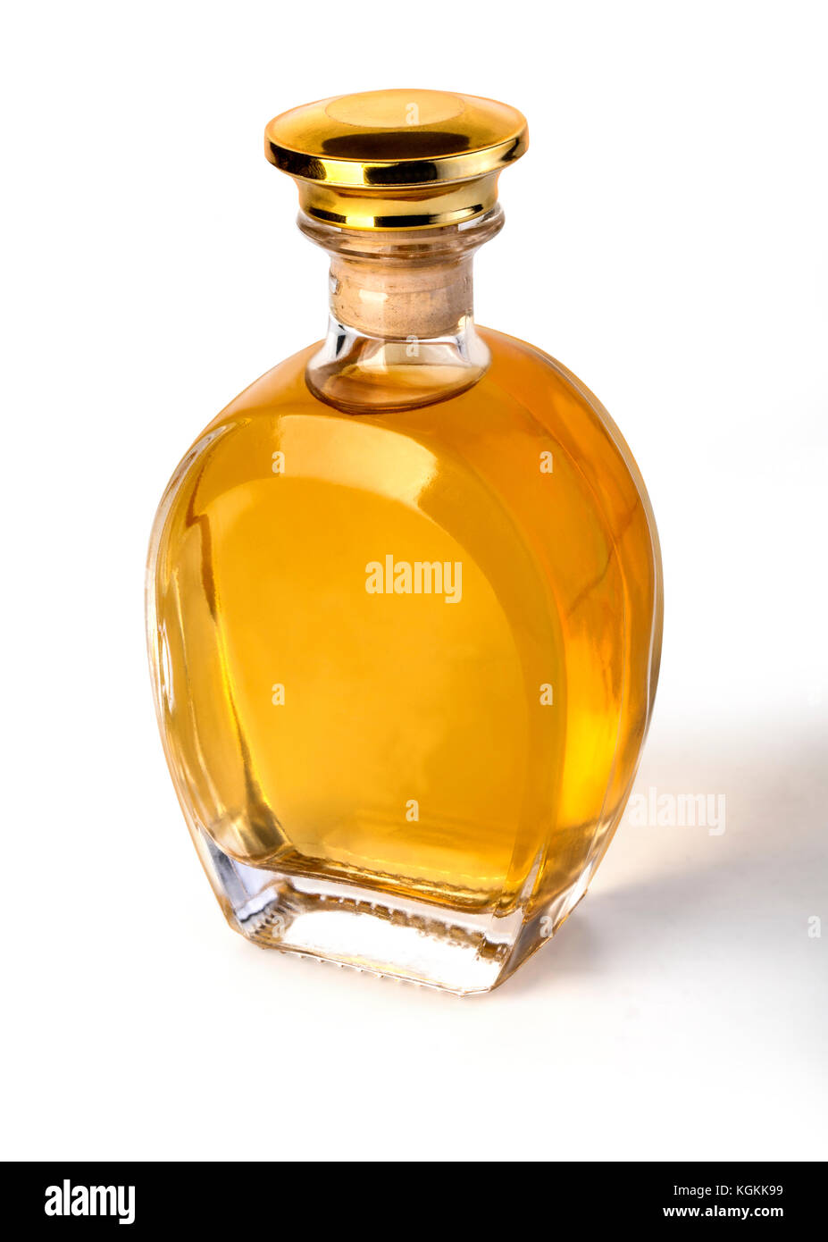 Full whiskey, cognac, brandy bottle isolated on white background. . With clipping path Stock ...