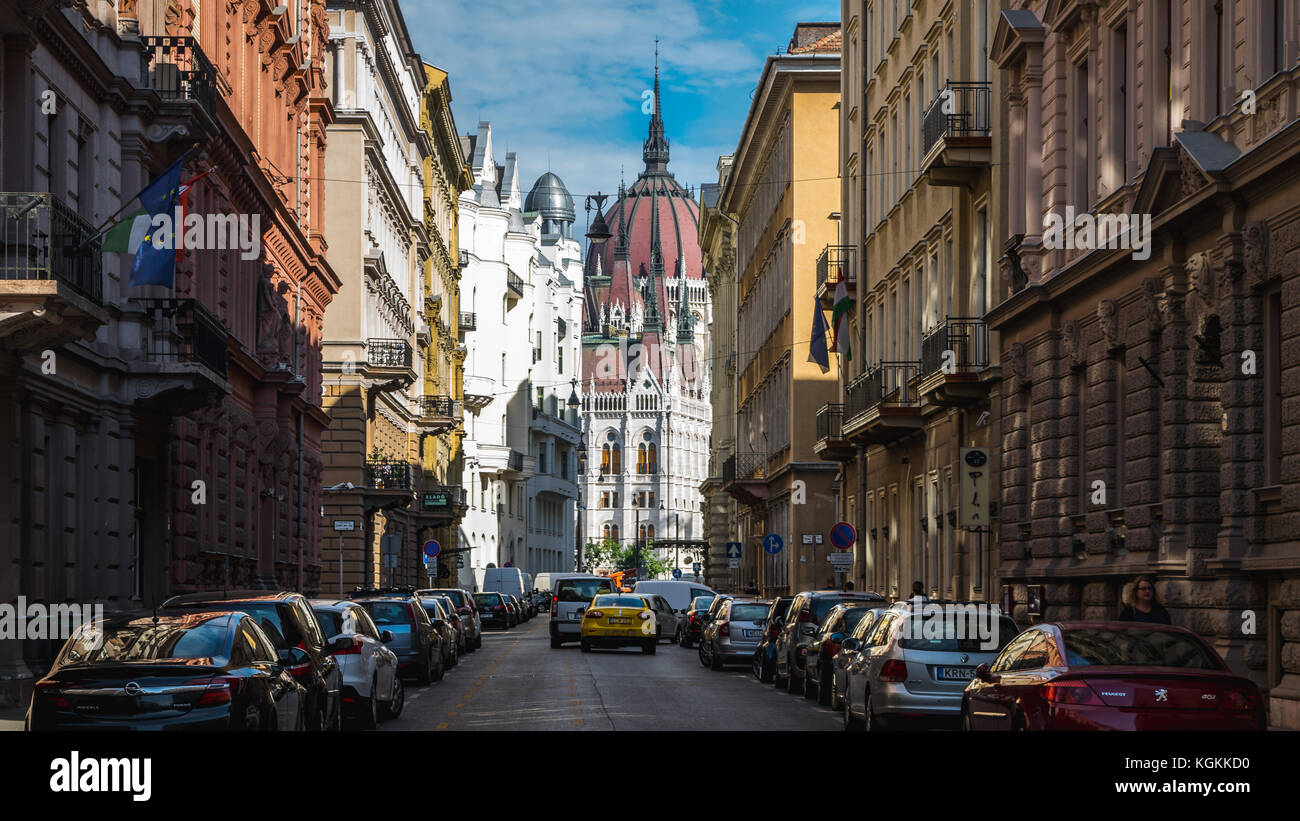 Budapest streets and architecture, Hungary, September 2017 Stock Photo ...