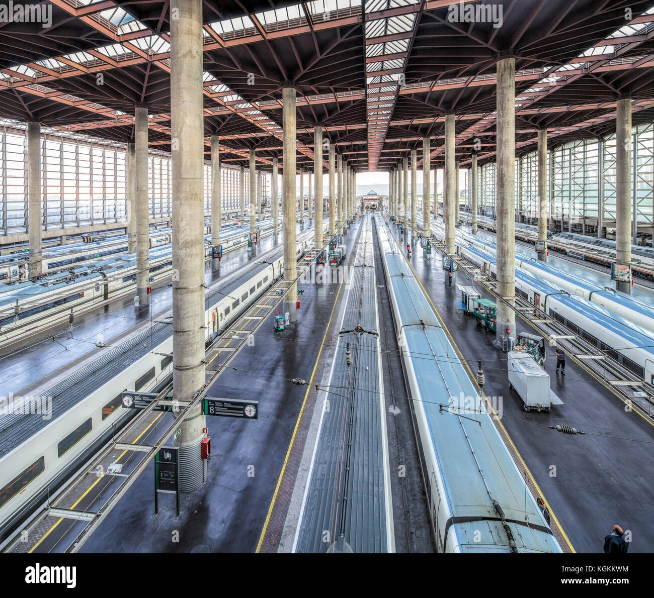 AVE trains, Atocha Railway Station, Madrid, Spain Stock Photo - Alamy