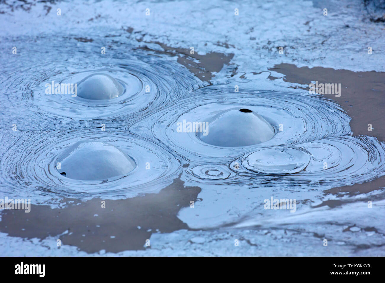 Geothermal bubbling mud pool hi-res stock photography and images - Alamy