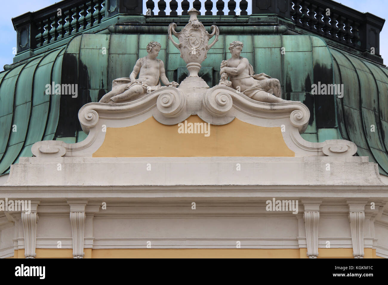Baroque pavilion in the park of the Schonbrunn castle in Vienna ...