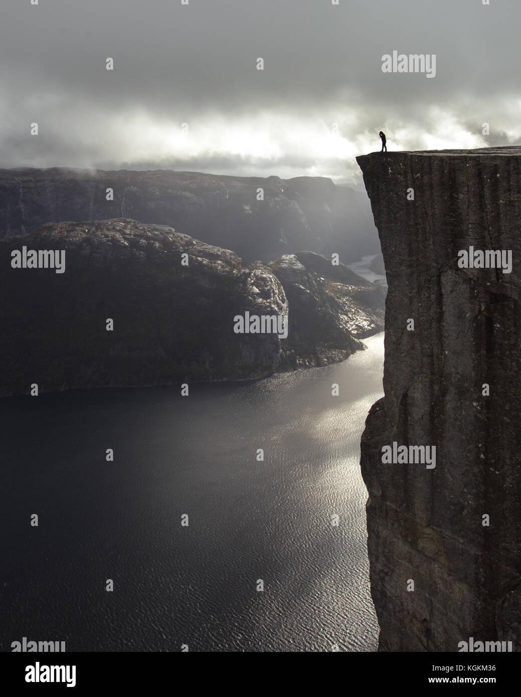 Standing on the Edge Stock Photo - Alamy