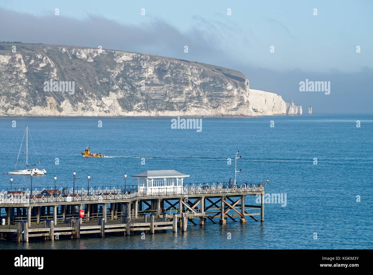 Swanage pier and bay, Swanage Isle of Purbeck Dorset UK Stock Photo - Alamy