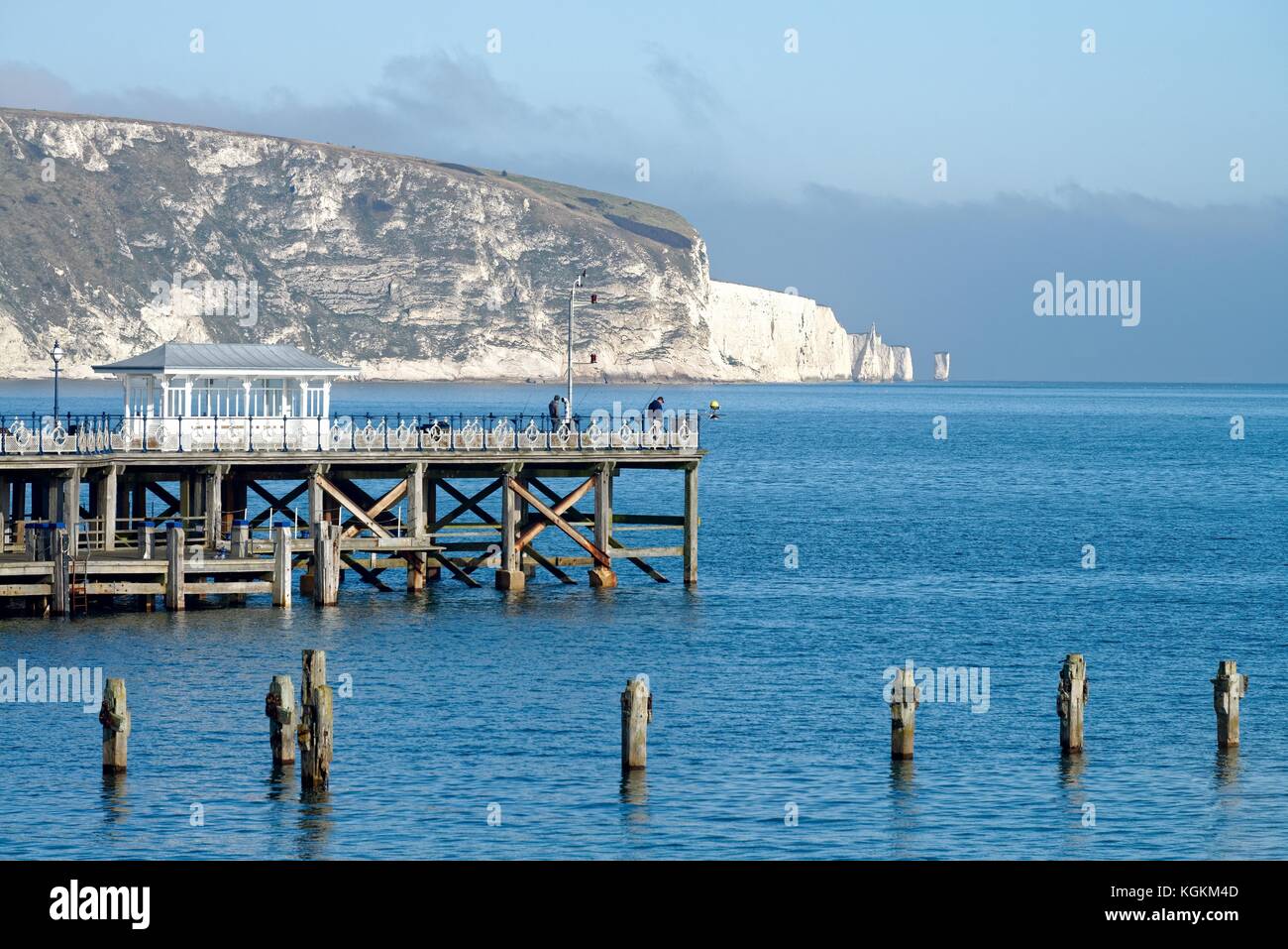 Swanage pier and bay, Swanage Isle of Purbeck Dorset UK Stock Photo - Alamy