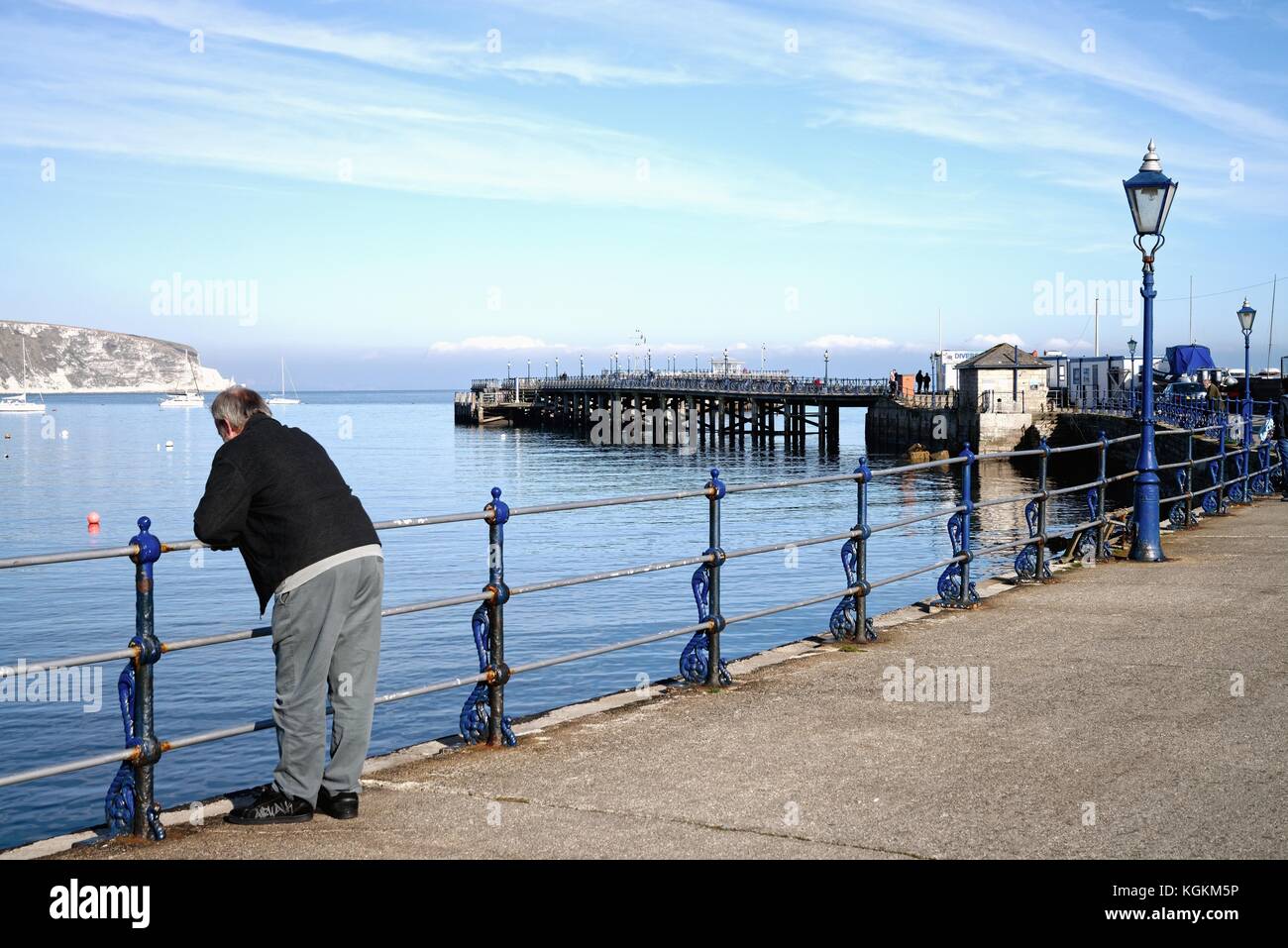 Swanage pier and bay, Swanage Isle of Purbeck Dorset UK Stock Photo - Alamy