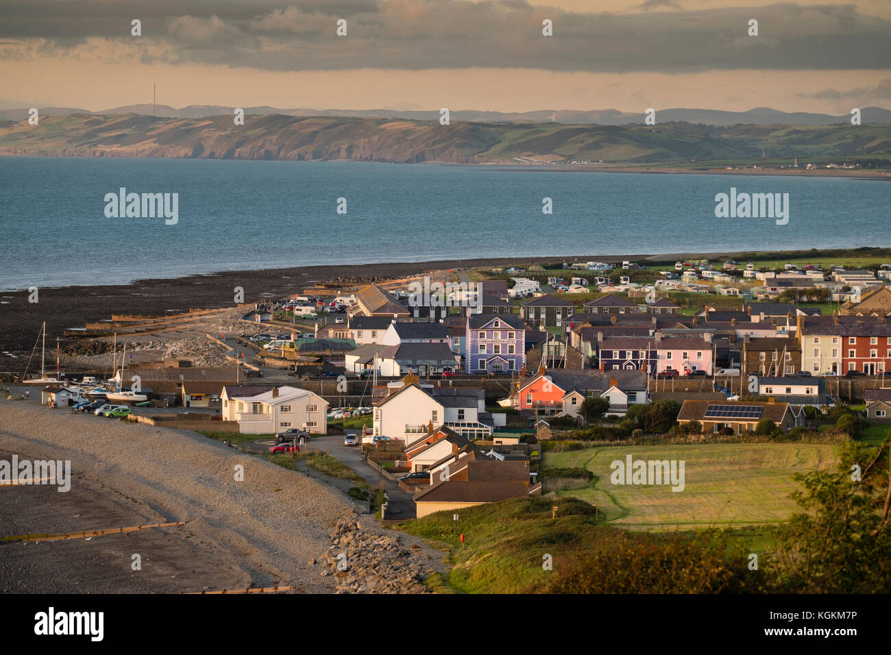 The Harbourmaster hotel, Aberaeron village town, on the Cardigan Bay ...