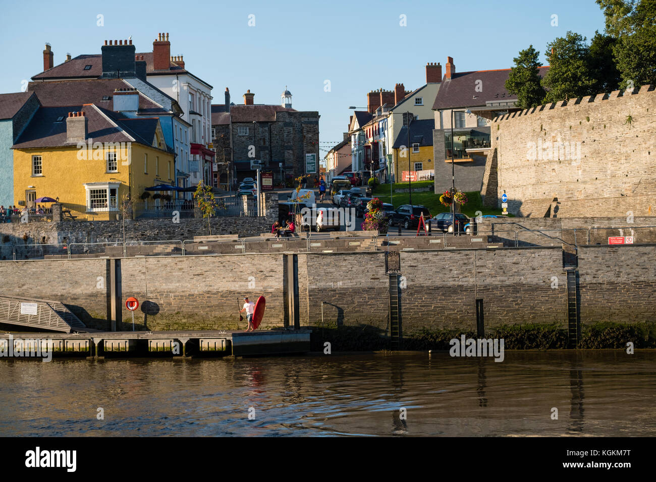 Cardigan town and the Teifi river, Ceredigion, Wales, UK Stock Photo ...
