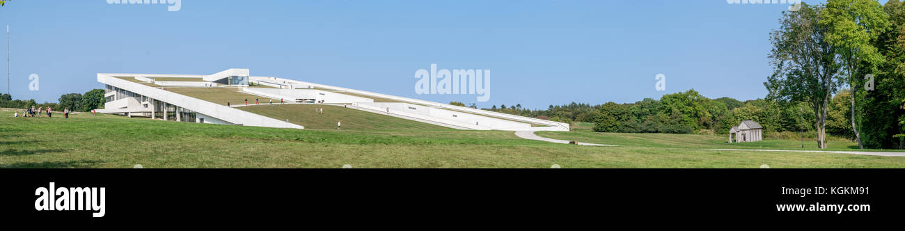 Panorama of Moesgaard Museum in Aarhus, Denmark on September 2016. A ...