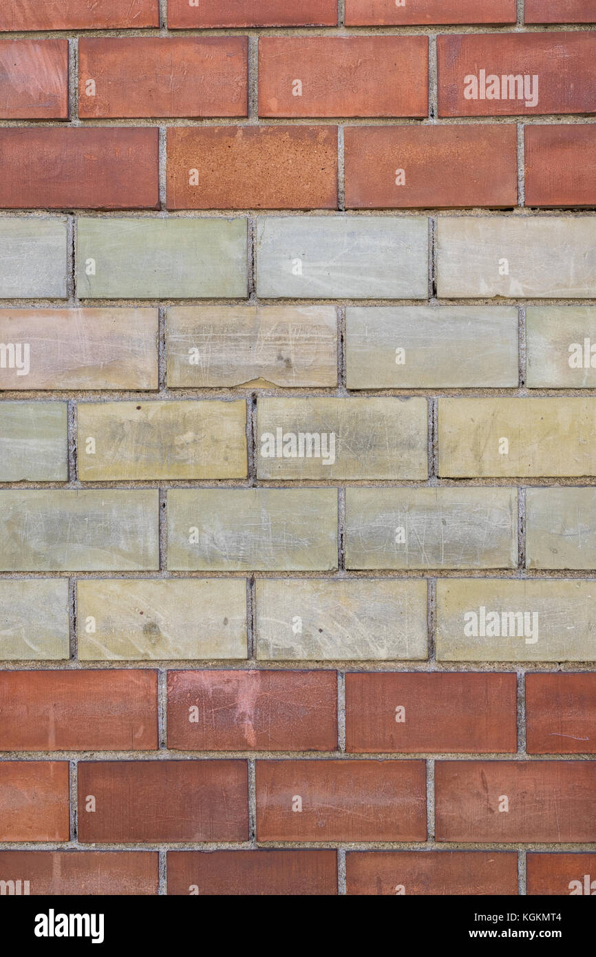 Red and yellow brick wall texture Stock Photo - Alamy