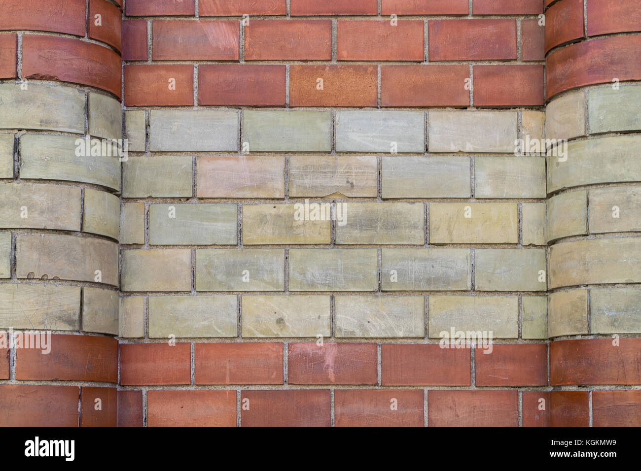 Red and yellow brick wall texture Stock Photo - Alamy