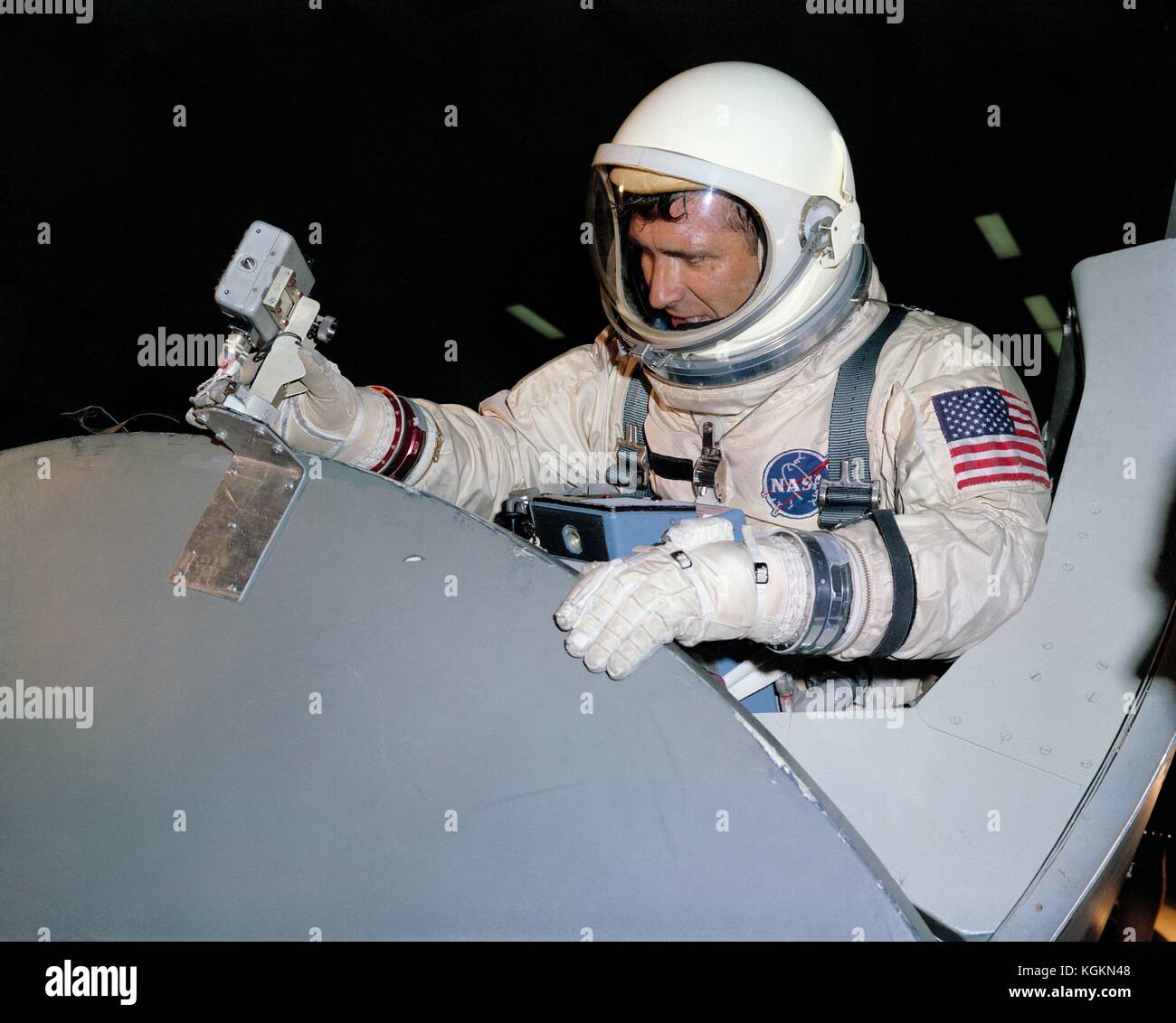 NASA astronaut Dick Gordon, pilot of the Gemini-11 spaceflight ...