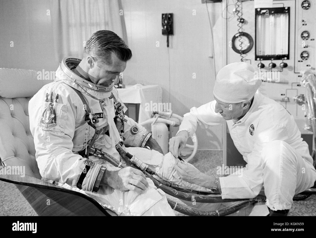 NASA astronaut Dick Gordon, pilot of the Gemini-11 spaceflight ...