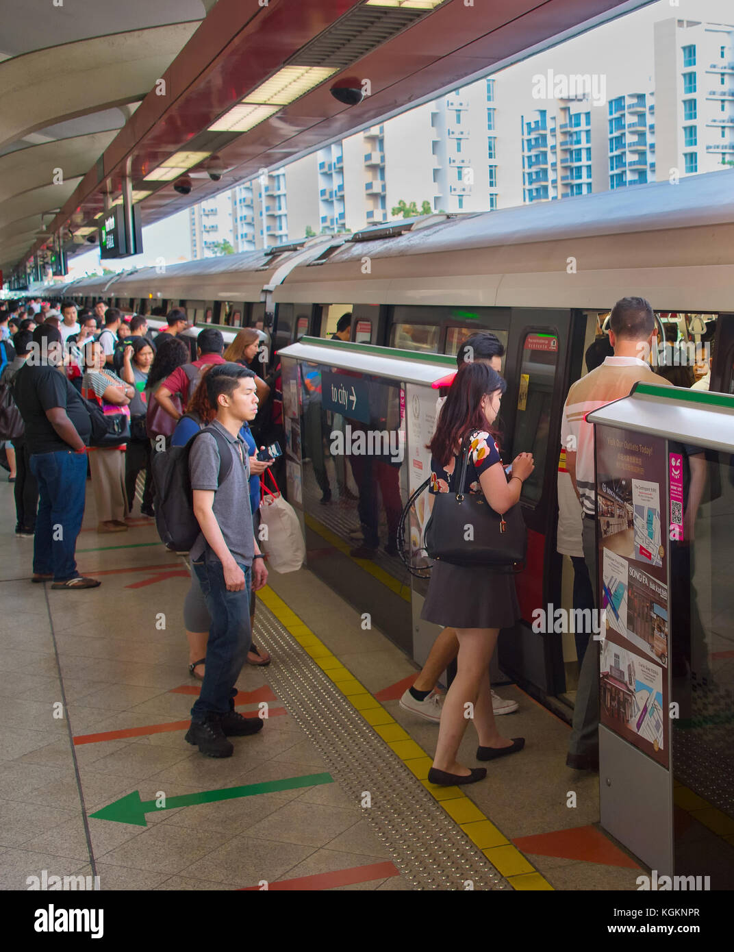 Passengers public transport transportation rail system station line hi ...