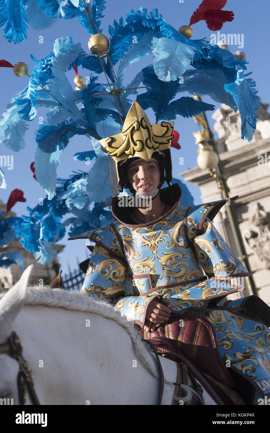 Parade of The Baroque Party through the streets of Madrid to ...