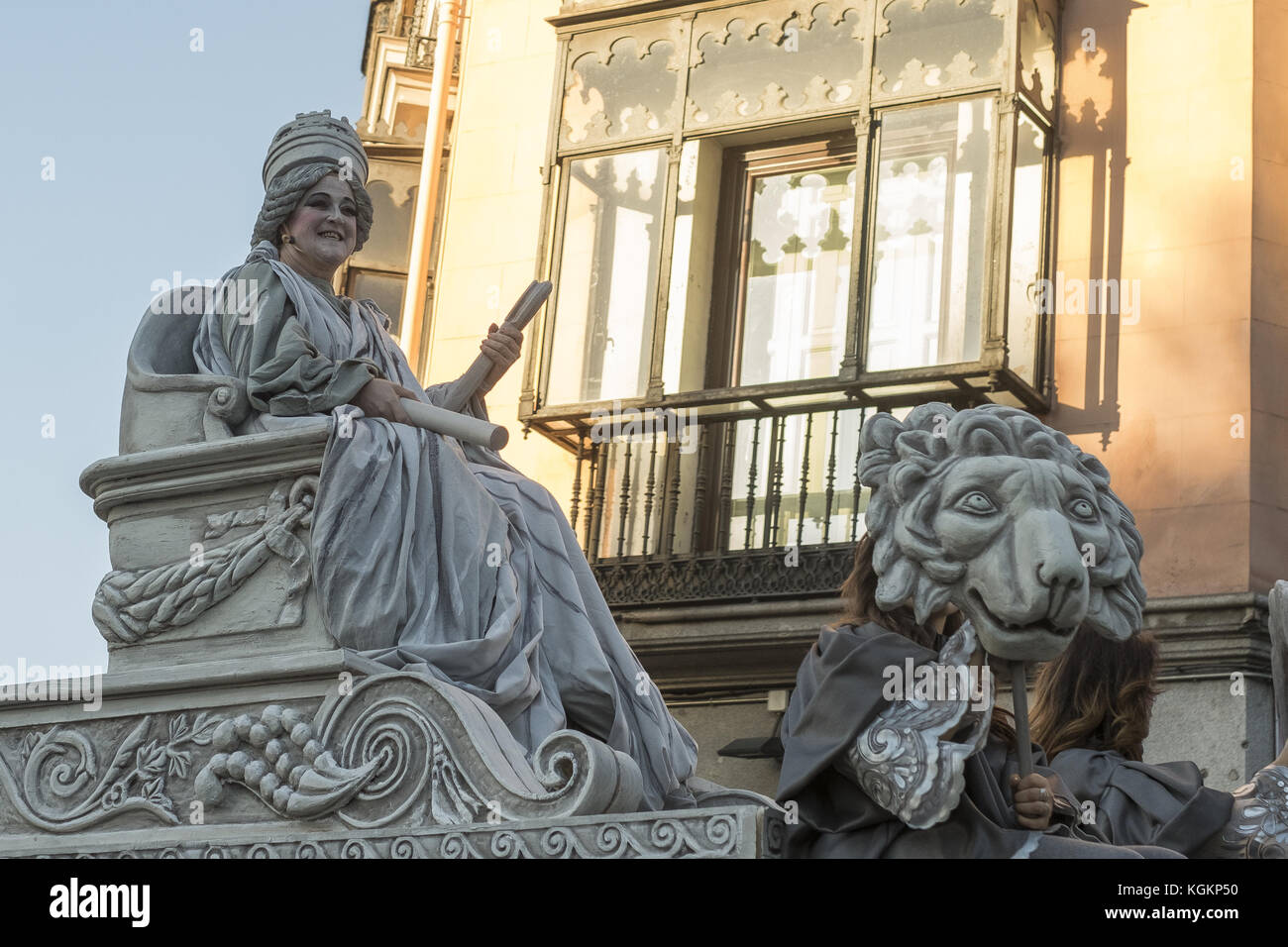Parade of The Baroque Party through the streets of Madrid to ...