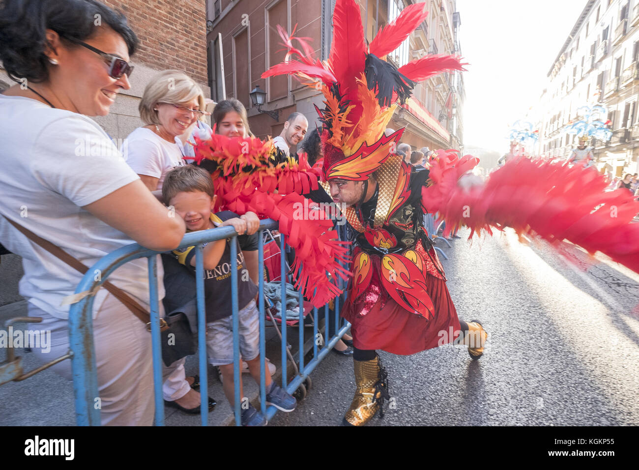 Parade of The Baroque Party through the streets of Madrid to ...