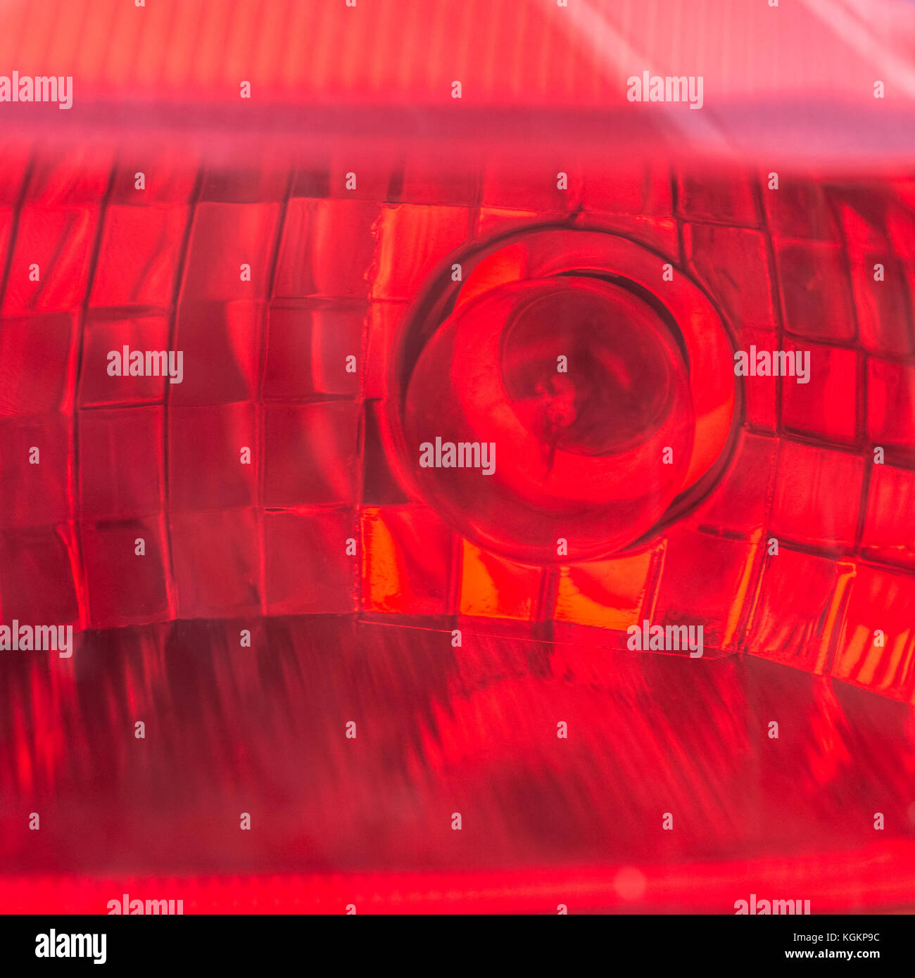 A close-up of the brake light from the rear of a car Stock Photo - Alamy
