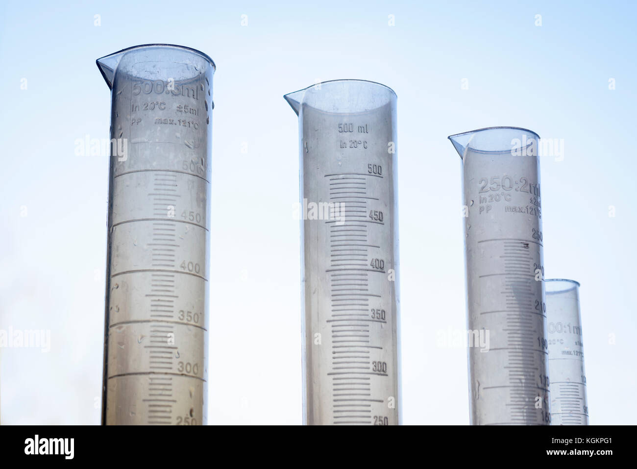 Graduated cylinders in high school classroom Stock Photo - Alamy