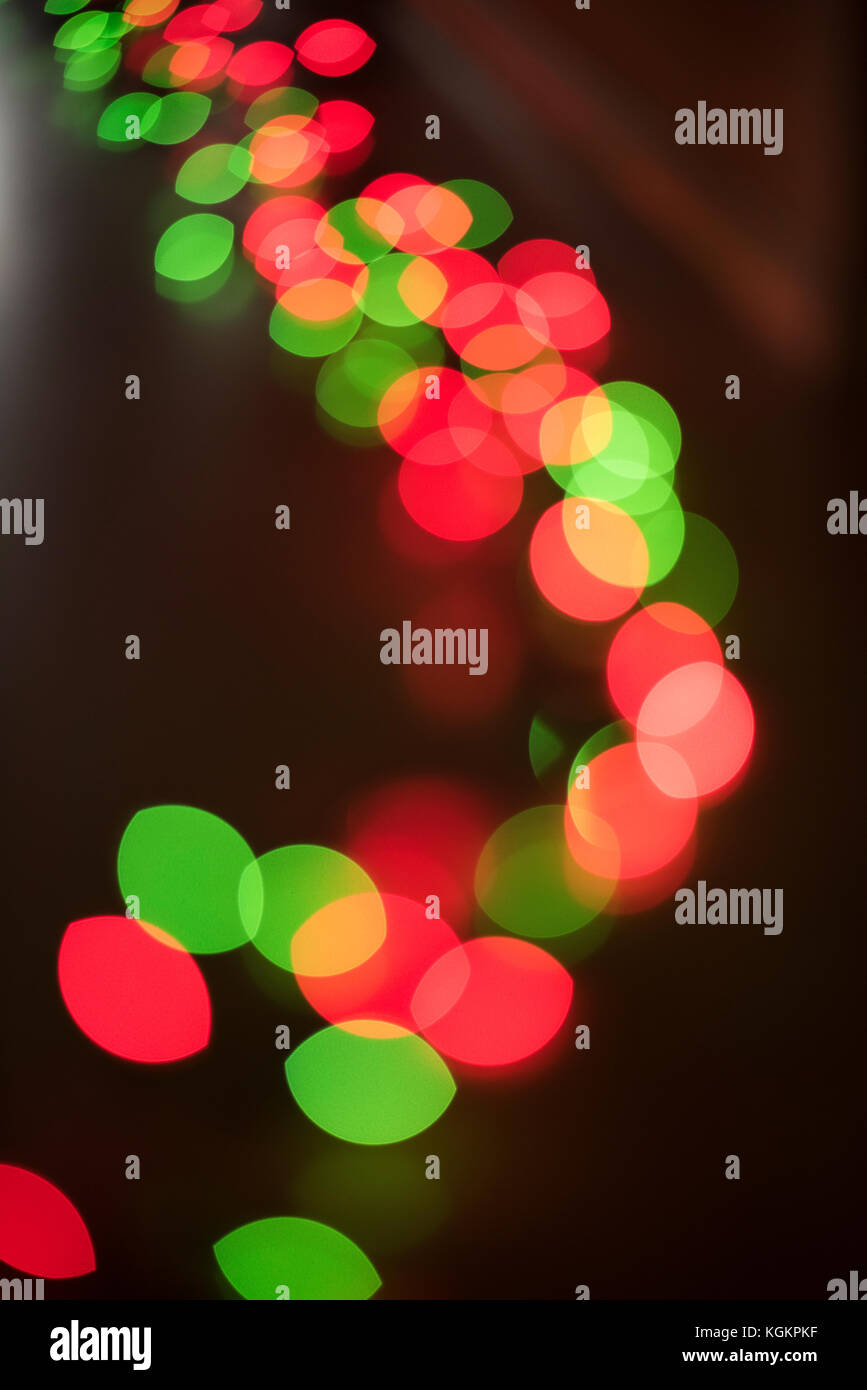 Strand of green and red decorative holiday lights Stock Photo - Alamy
