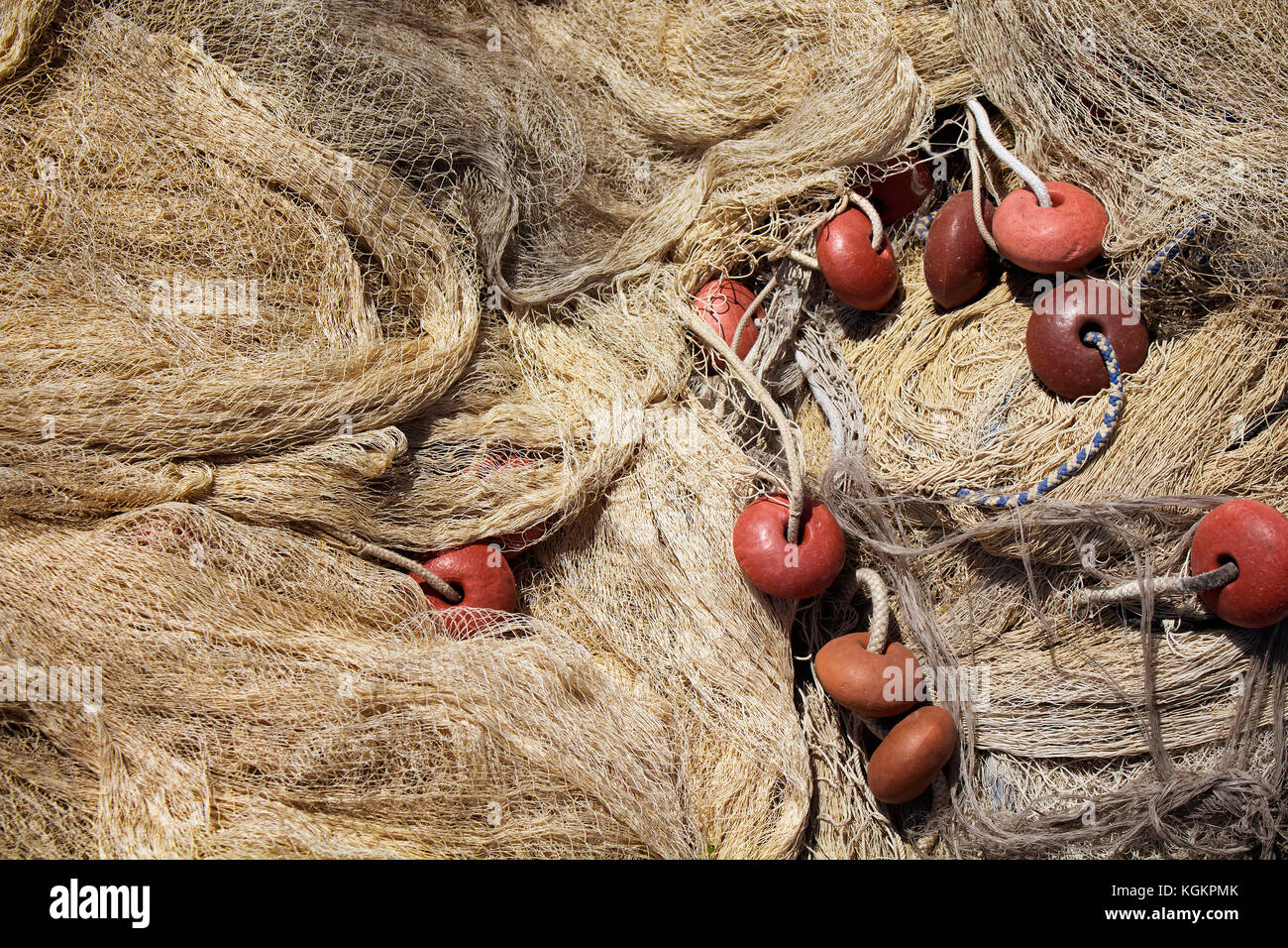 Close up view of fish nets Stock Photo - Alamy