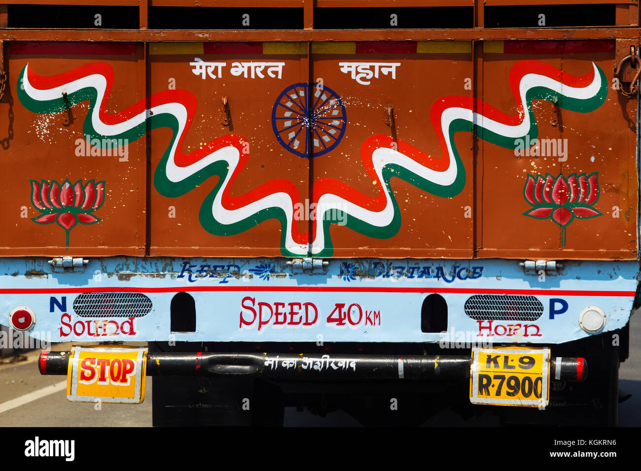 Rear decoration of vehicles in Karnataka, India Stock Photo - Alamy