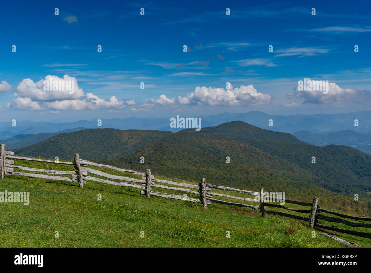 The Southern Appalachian Mountains from Hemphill Bald Stock Photo - Alamy