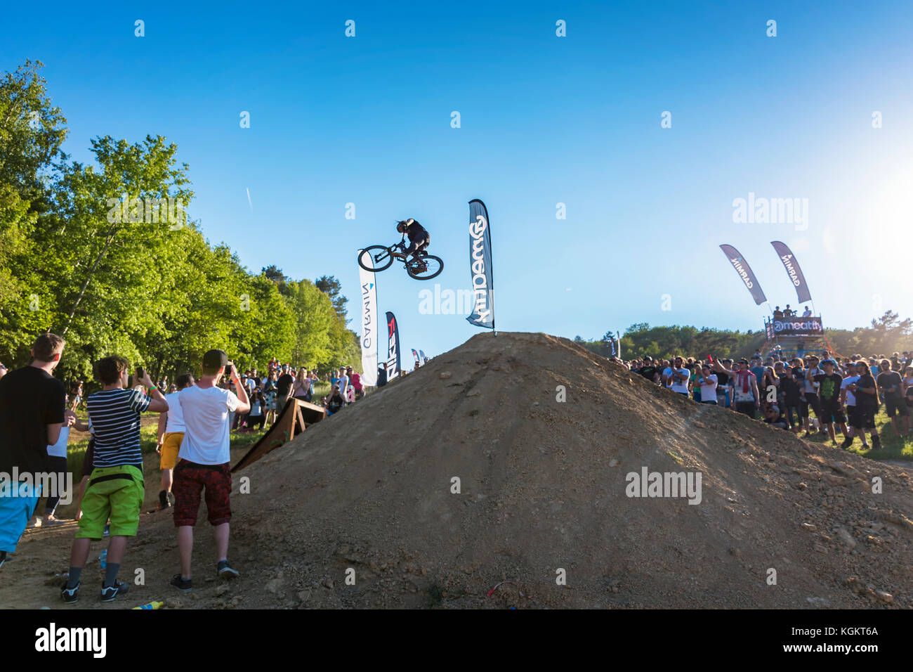 KALNICA, SLOVAKIA - MAY 27 2017: Crowd watch and take photos of extreme ...