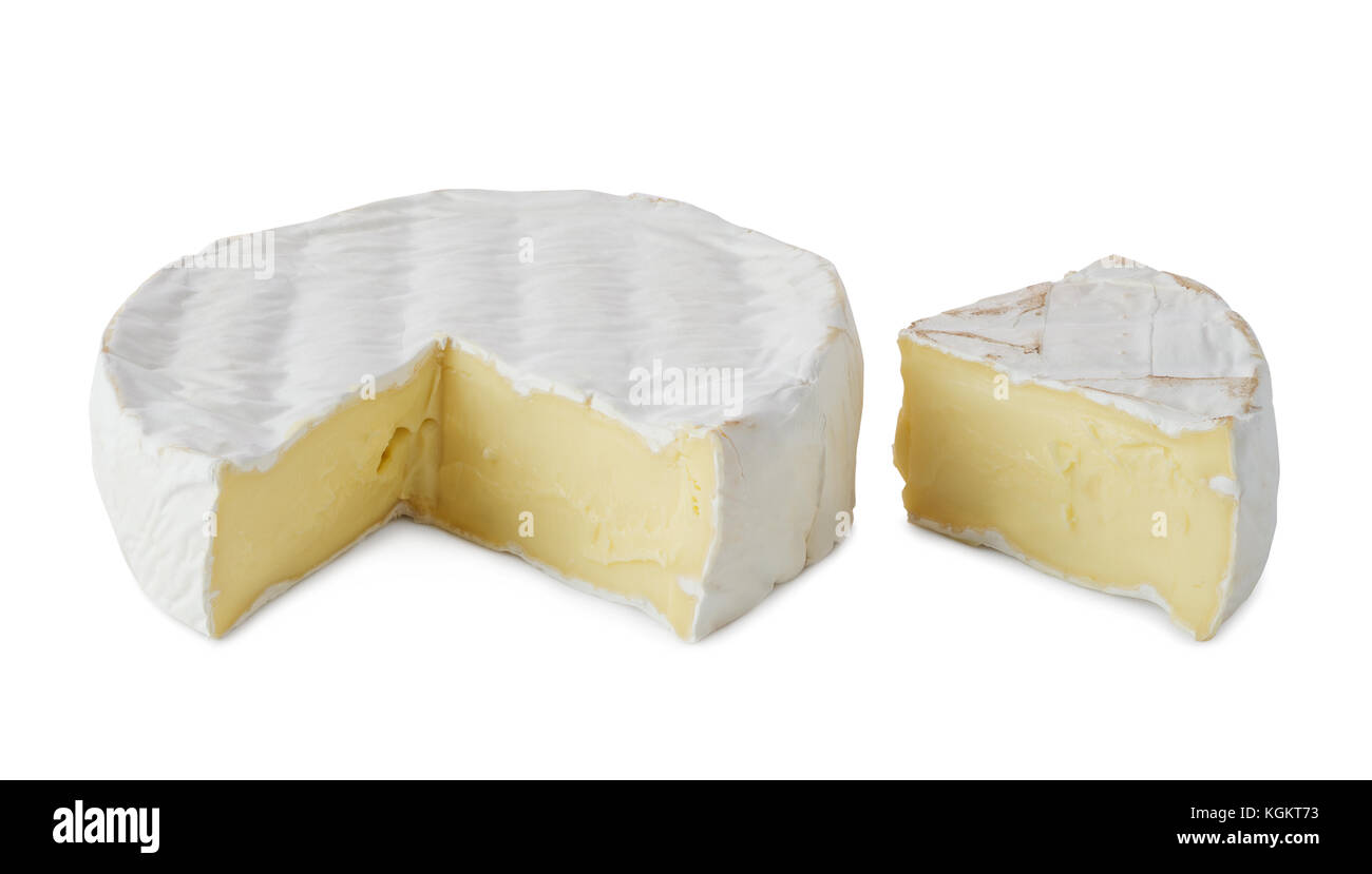 Fresh soft brie cheese isolated on a white background Stock Photo - Alamy