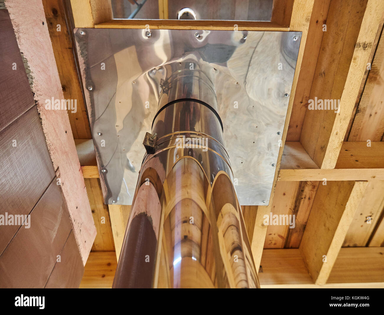 chimney in a frame house Stock Photo - Alamy